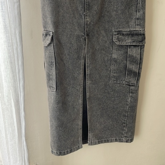 love, Fire | Skirts | Nwt Love Fire Cargo Denim Skirt With Slit | Poshmark